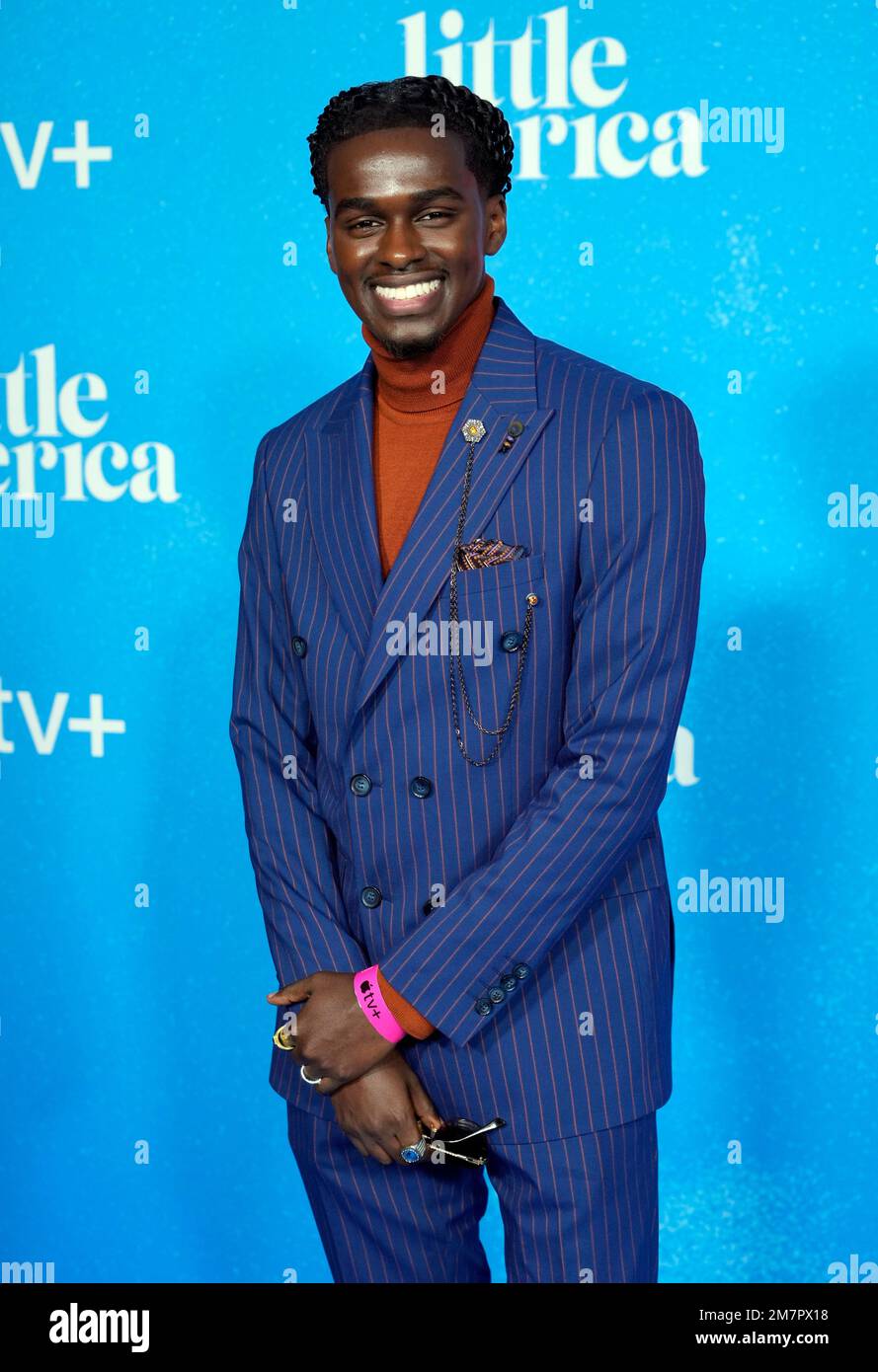 Actor Hanad Abdi poses at the season two premiere of the Apple TV+ ...