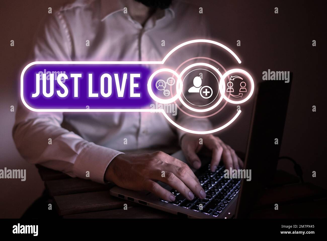 Conceptual display Just Love. Word for being interested physically in ...