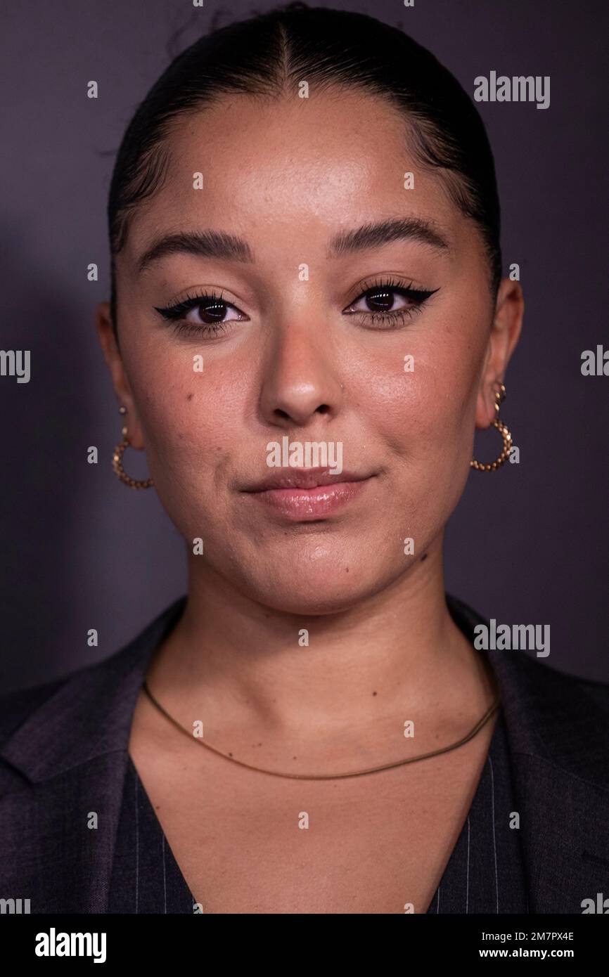 Grace Carter poses for photographers upon arrival for the premiere of the film 'Emancipation' in ...