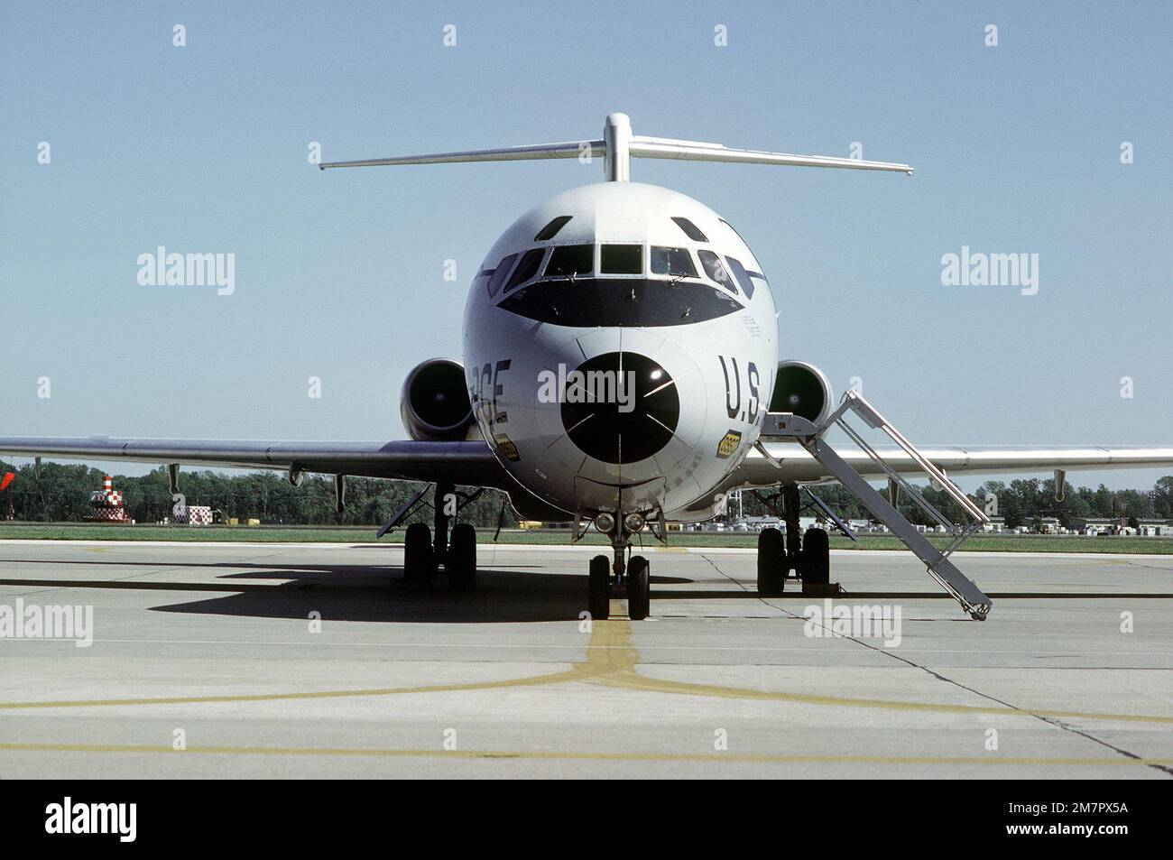 A front view of a 375th Aeromedical Airlift Wing C-9 Nightingale ...