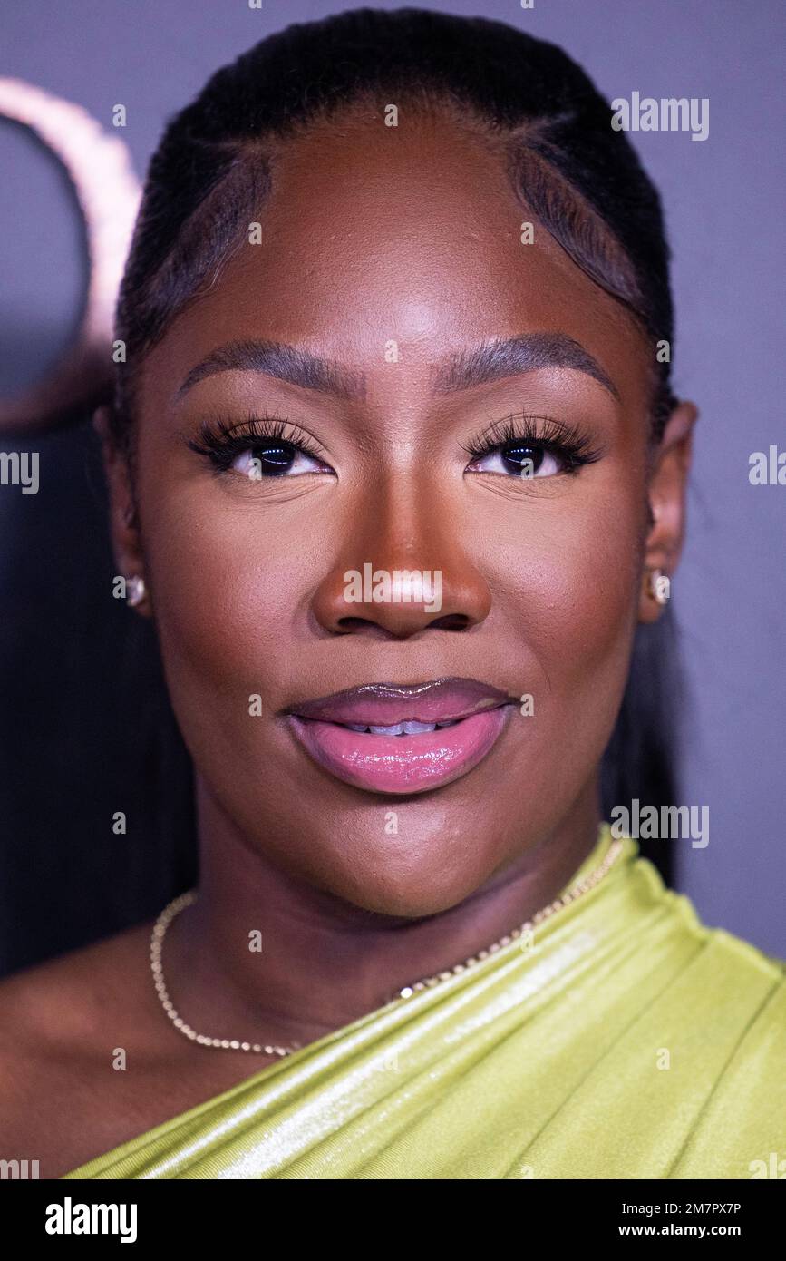 Shani Jamilah poses for photographers upon arrival for the premiere of ...