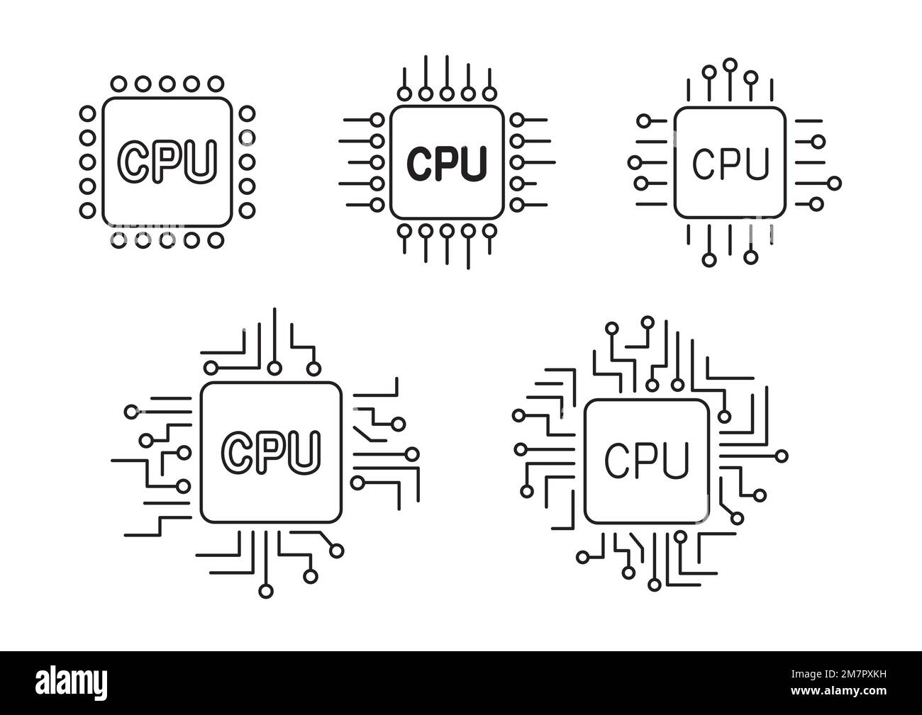 cpu computer outline chip sign icon set Stock Vector Image & Art - Alamy cpu computer outline chip sign icon set Stock Vector Image & Art - Alamy