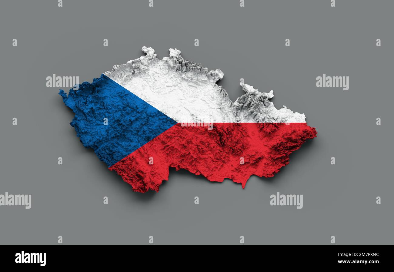 Czech republic relief map hi-res stock photography and images - Alamy