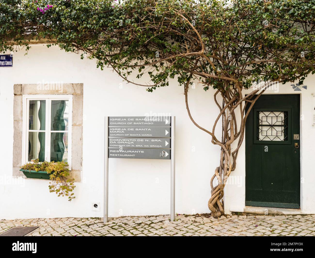 Information sign, Old Town, Tavira, Algarve, Portugal, Europe Stock ...