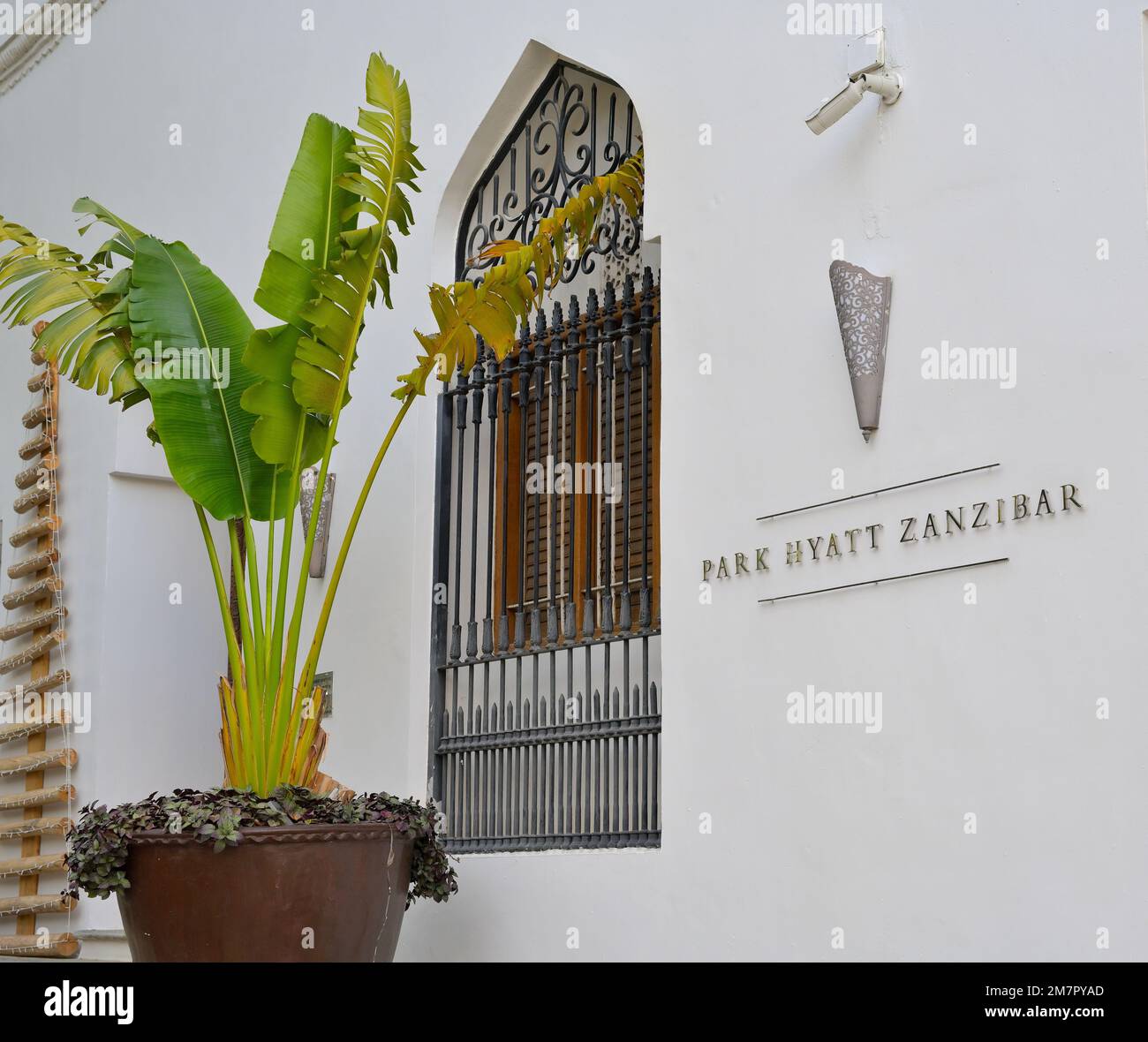 The luxury Park Hyatt hotel at the beachfront of the Stone Town (Unesco ...