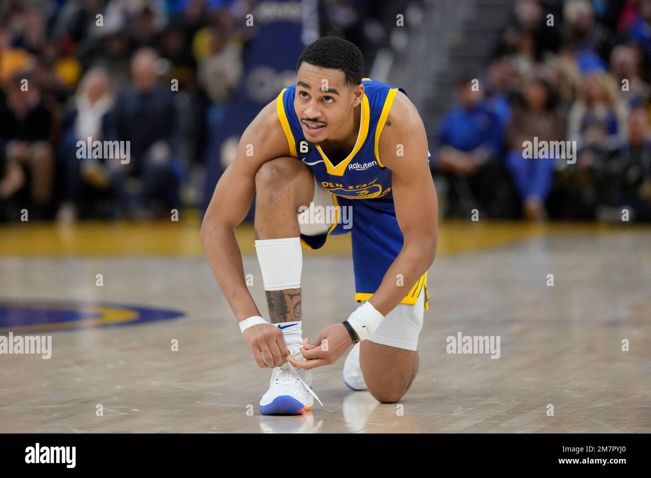 Golden State Warriors guard Jordan Poole during an NBA basketball game ...
