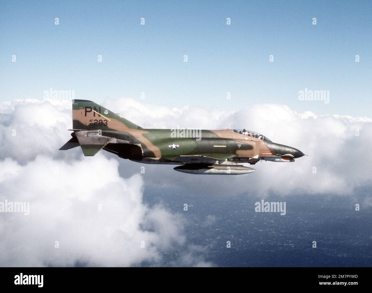 AN air-to-air right side view of 1 3rd Tactical Fighter Wing F-4E ...