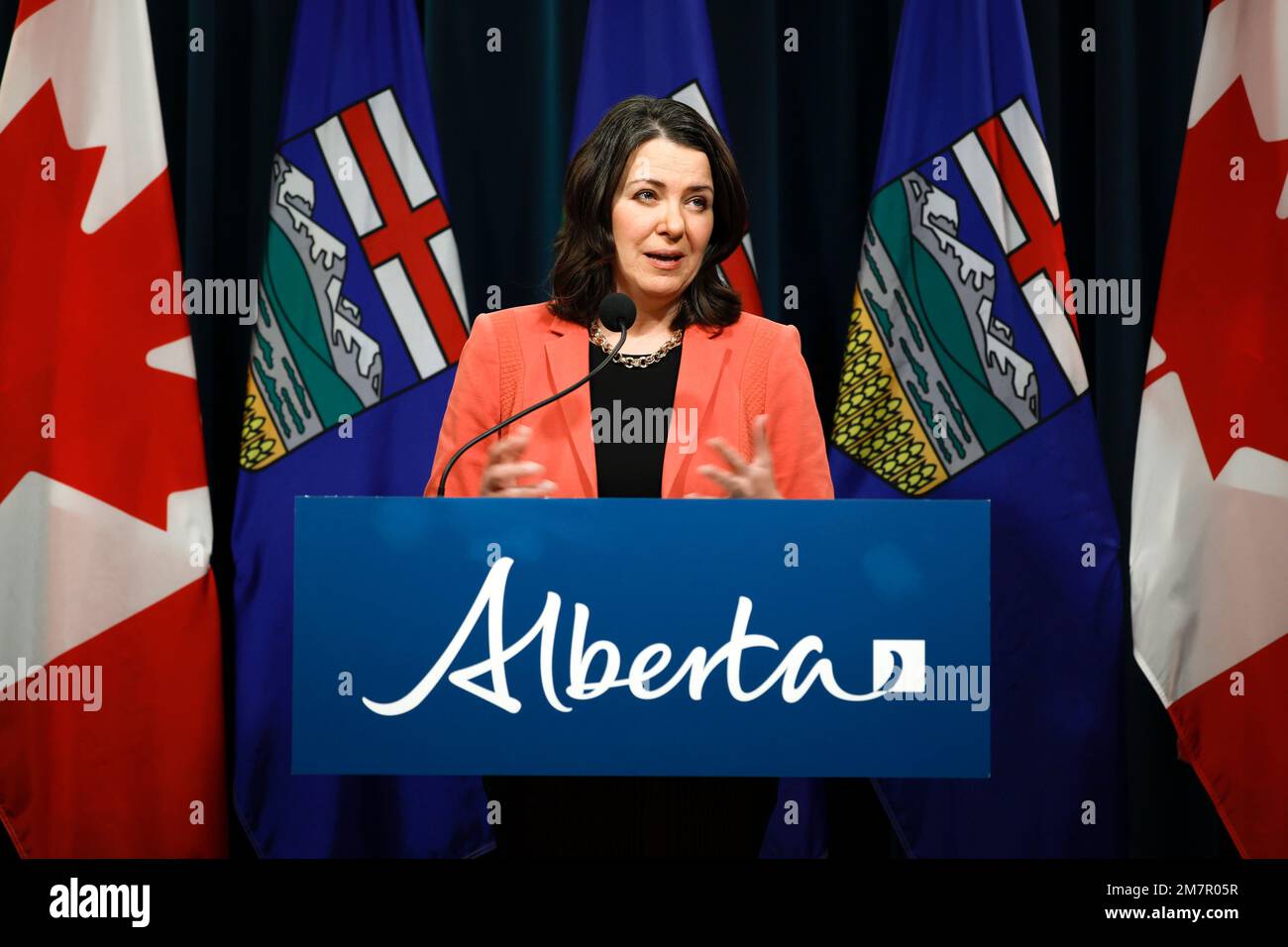 Alberta Premier Danielle Smith gives an Alberta government update in ...