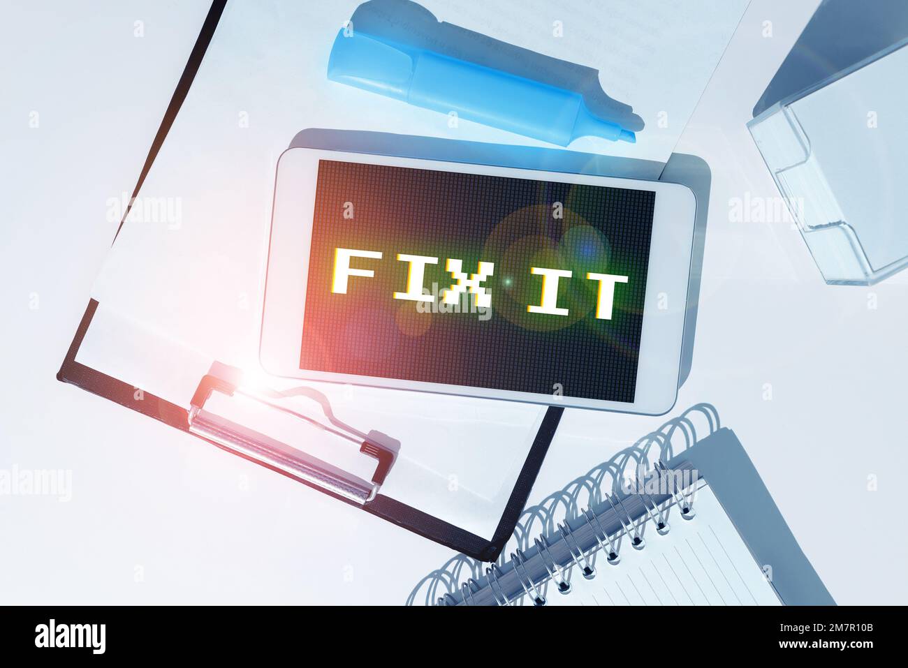 Conceptual caption Fix It, Conceptual photo Fasten something securely ...