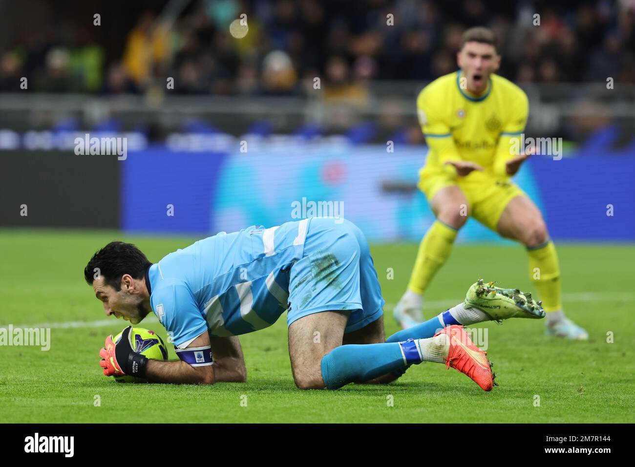 Milan, Italy, 10/01/2023, Gianluigi Buffon of Parma Calcio in action ...