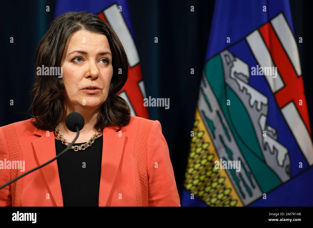 Alberta Premier Danielle Smith gives an Alberta government update in ...
