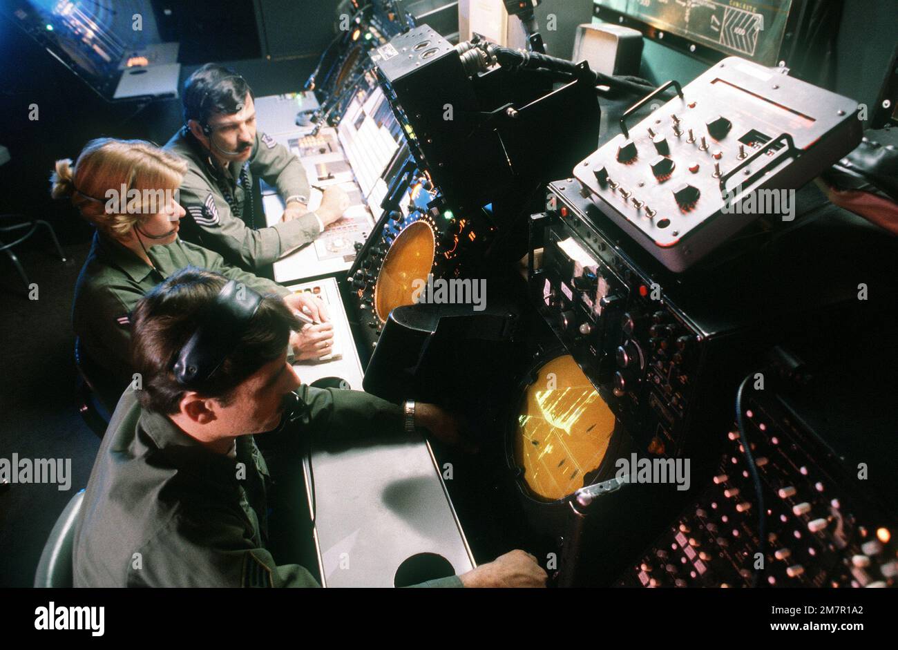 From back to front, Ground Controlled Approach (GCA) controllers TSGT ...