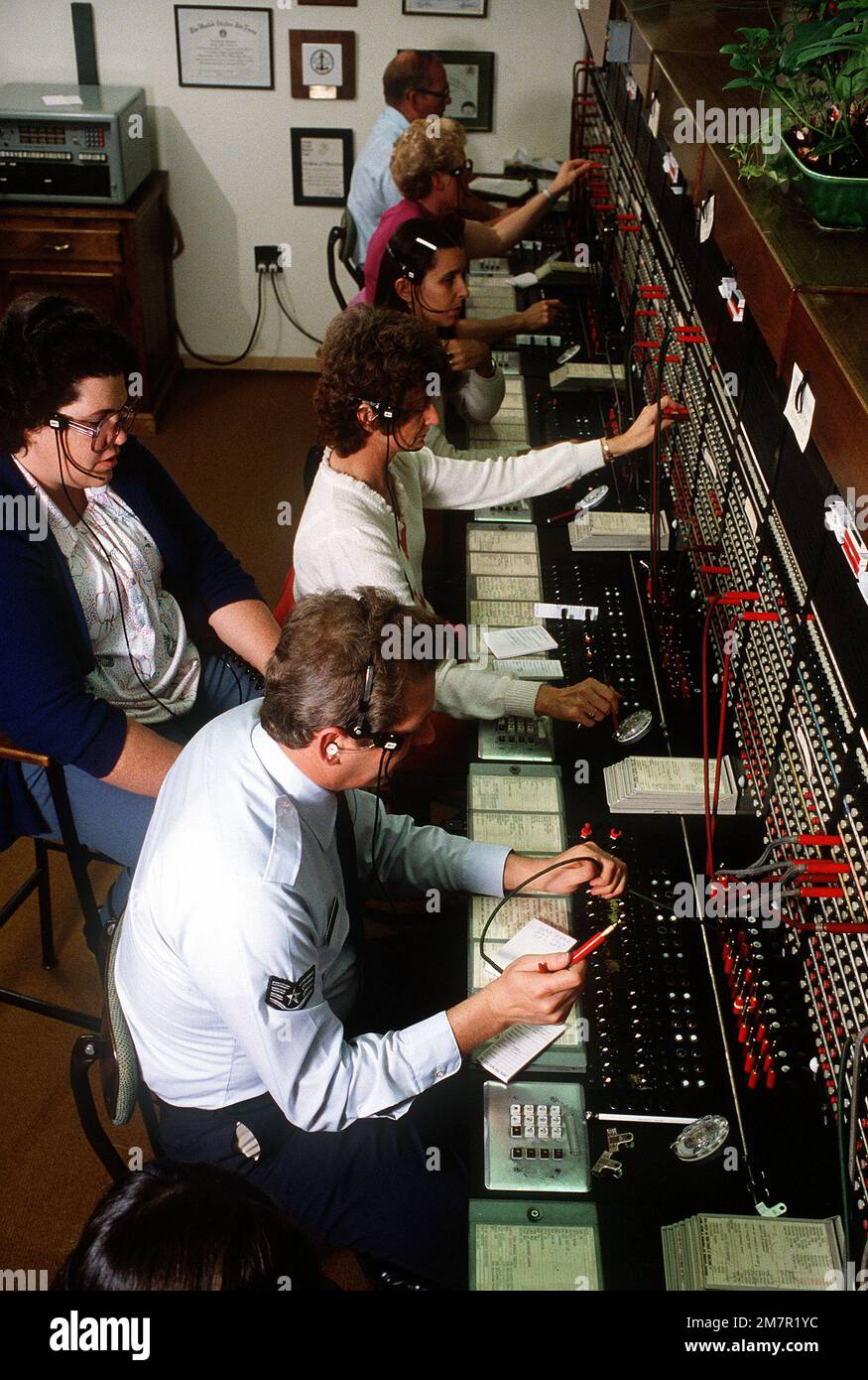 Switchboard operators of the 1965th Communications Squadron, Air Force ...
