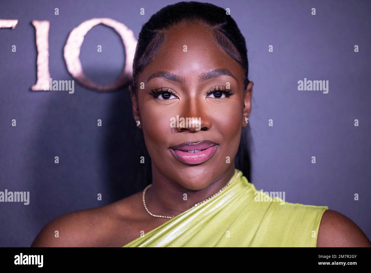 Shani Jamilah poses for photographers upon arrival for the premiere of ...