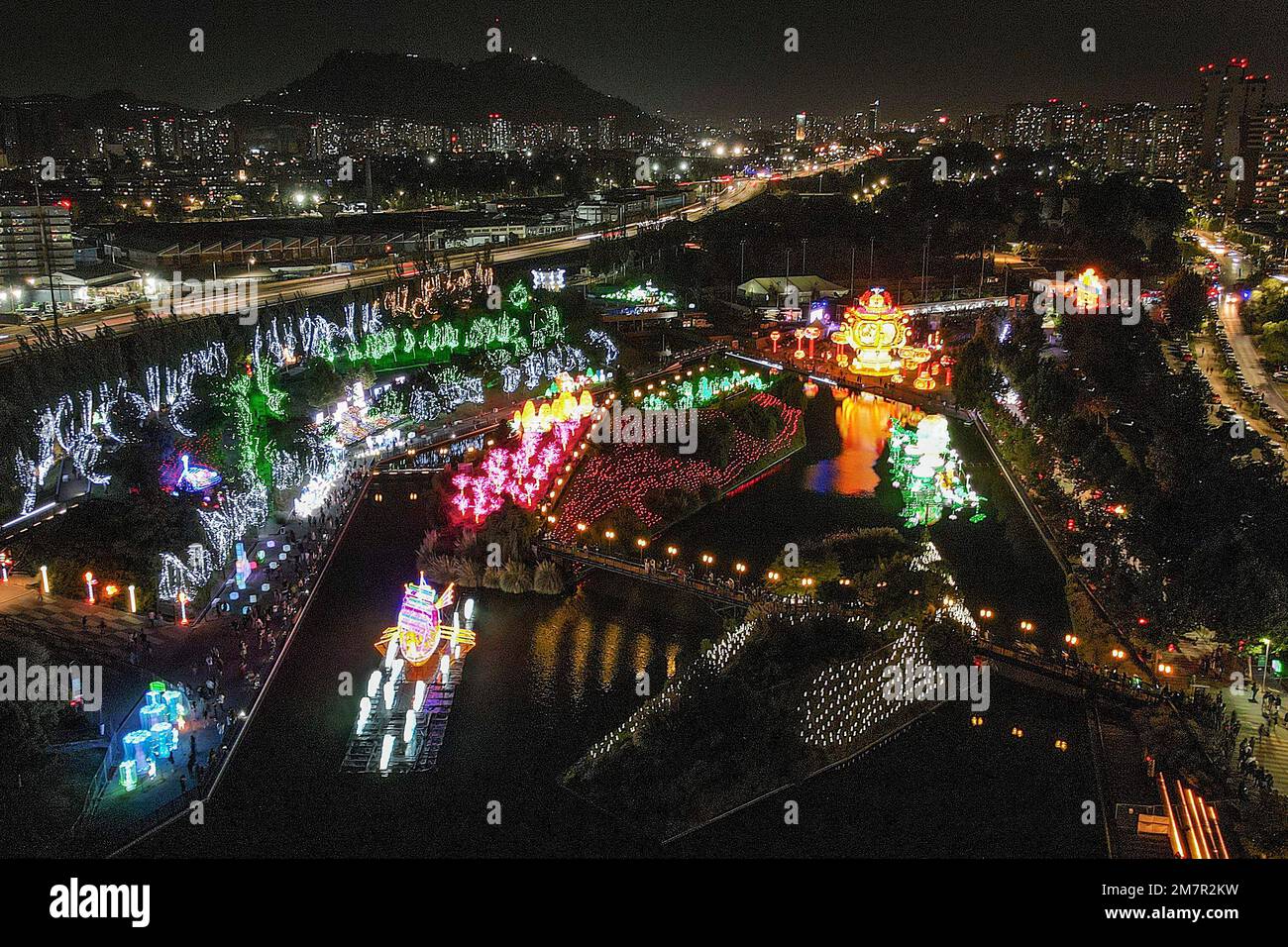 View of the Chinese Lantern Festival in Santiago, Chile, Wednesday, Jan ...