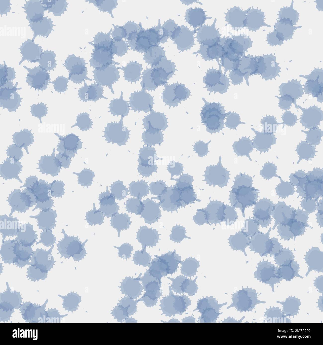 Seamless simple cute pattern from blue blots on white background ...