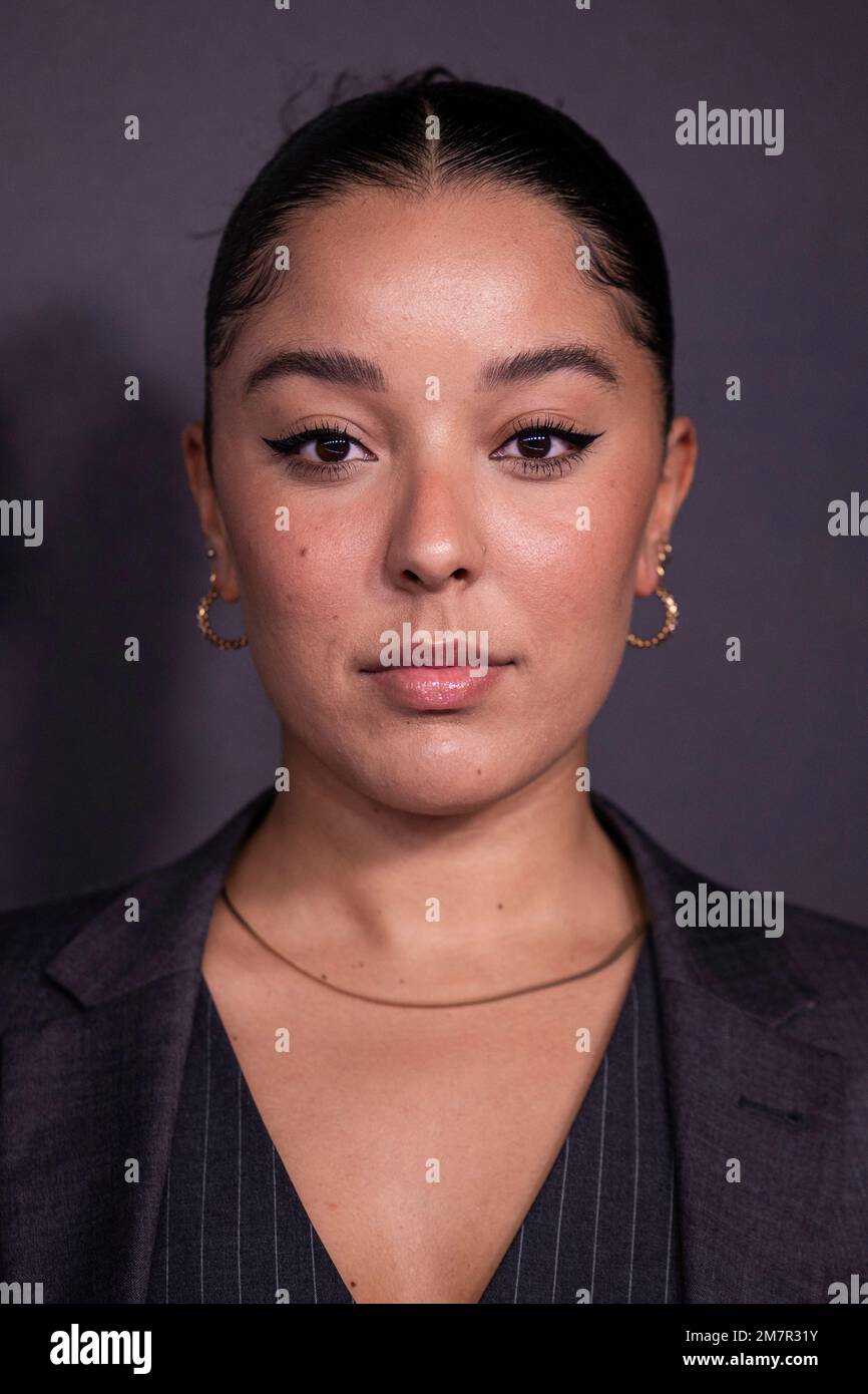 Grace Carter poses for photographers upon arrival for the premiere of the film 'Emancipation' in ...