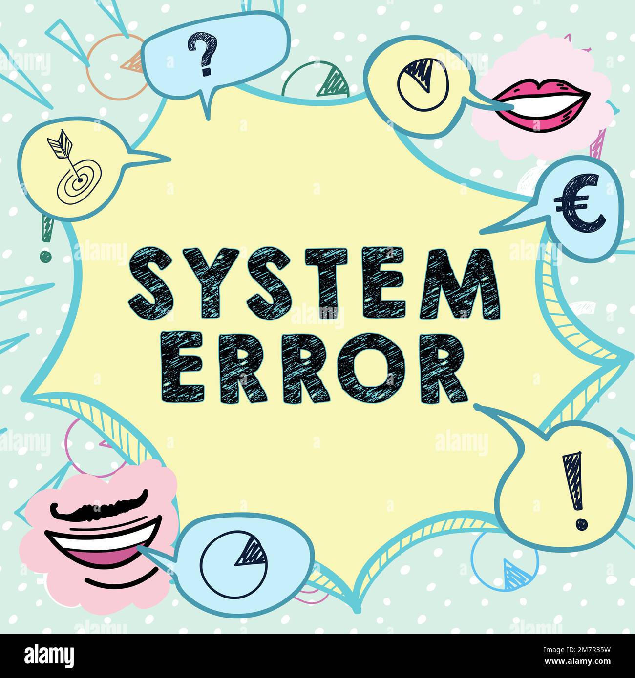 Conceptual display System Error, Word Written on Technological failure ...