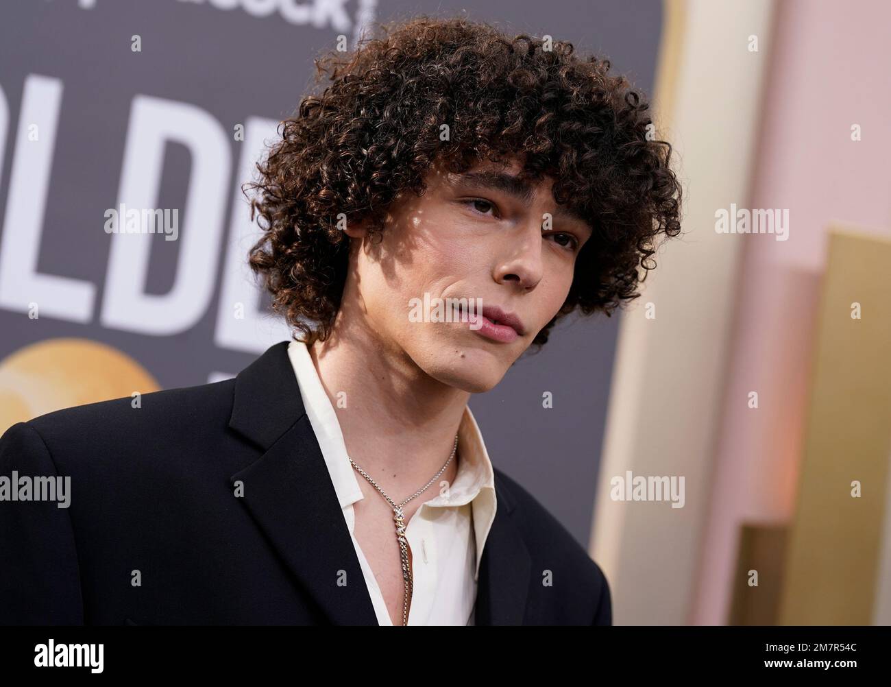 Reece Feldman arrives at the 80th annual Golden Globe Awards at the ...