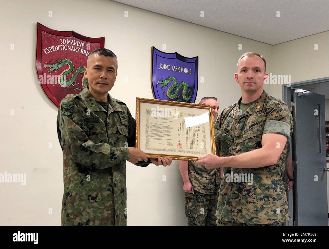 Japanese Maj. Gen. Shingo Nashinoki, Commander of Amphibious Rapid Deployment Brigade, 陸上自衛隊 ...