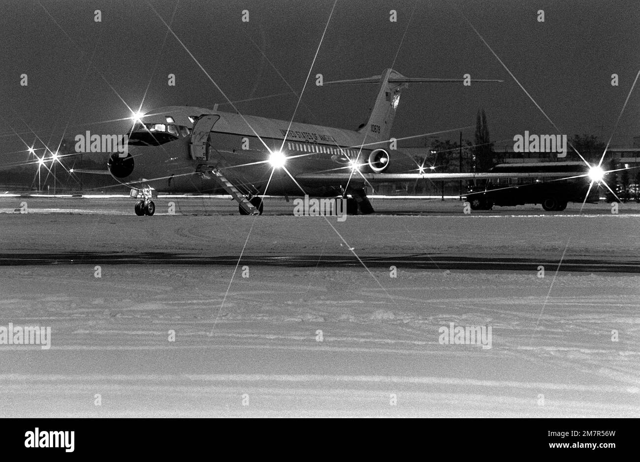 A view of a C-9 Nightingale aircraft before flight. Base: Rhein-Main ...