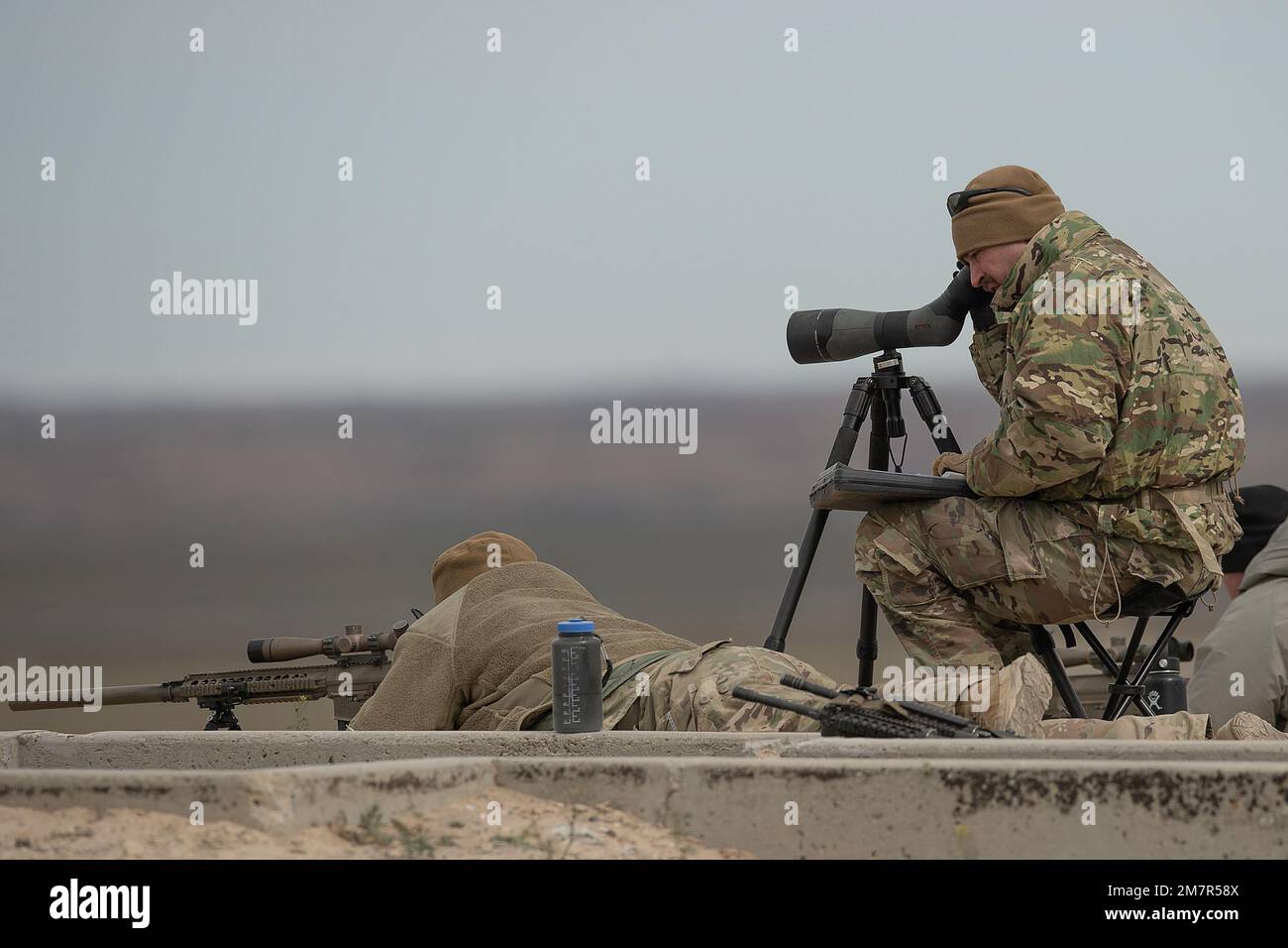 During firing exercises snipers frequently check target location and ...