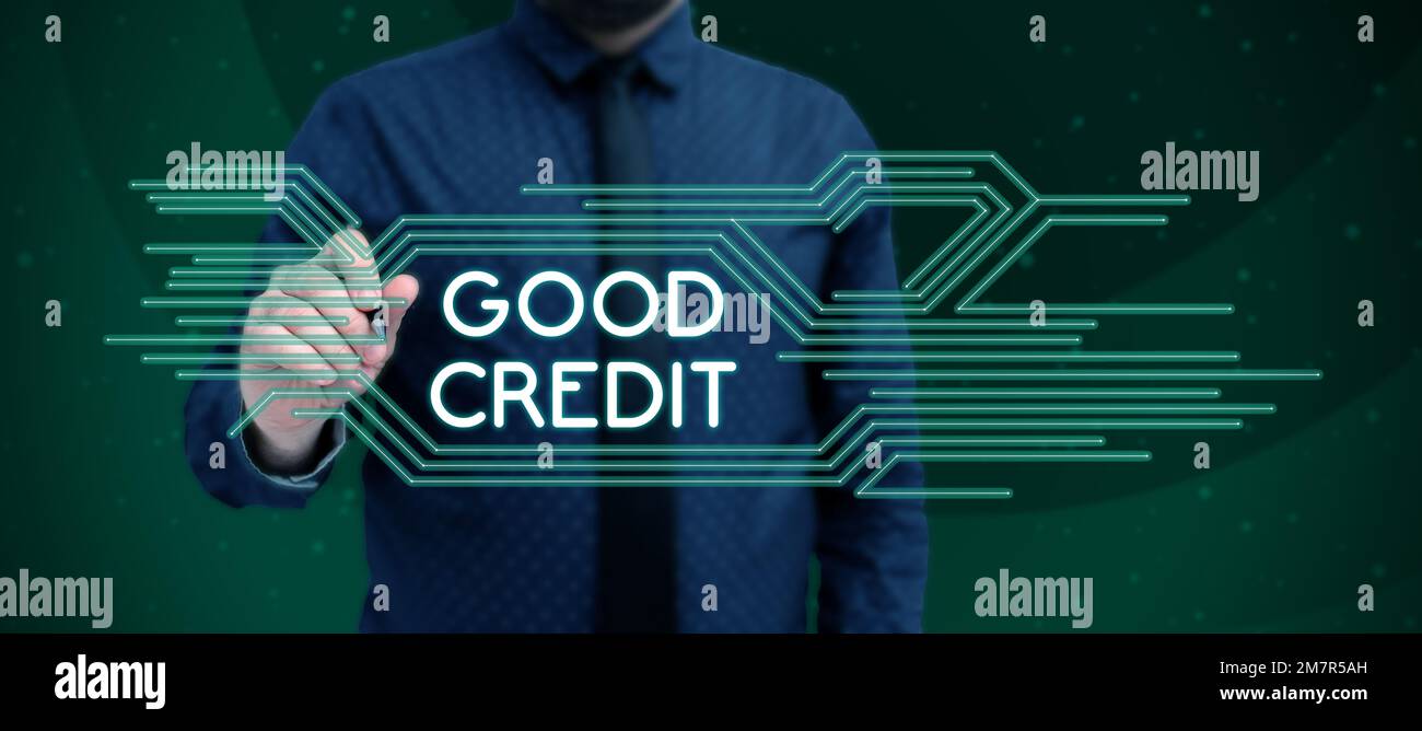 Writing displaying text Good Credit. Business idea borrower has a ...