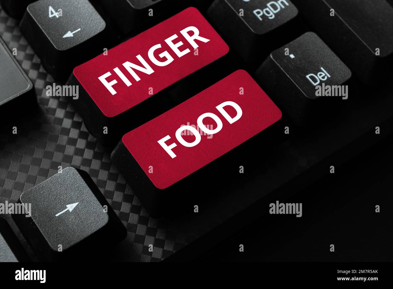 Hand writing sign Finger Food. Internet Concept products and digestives ...