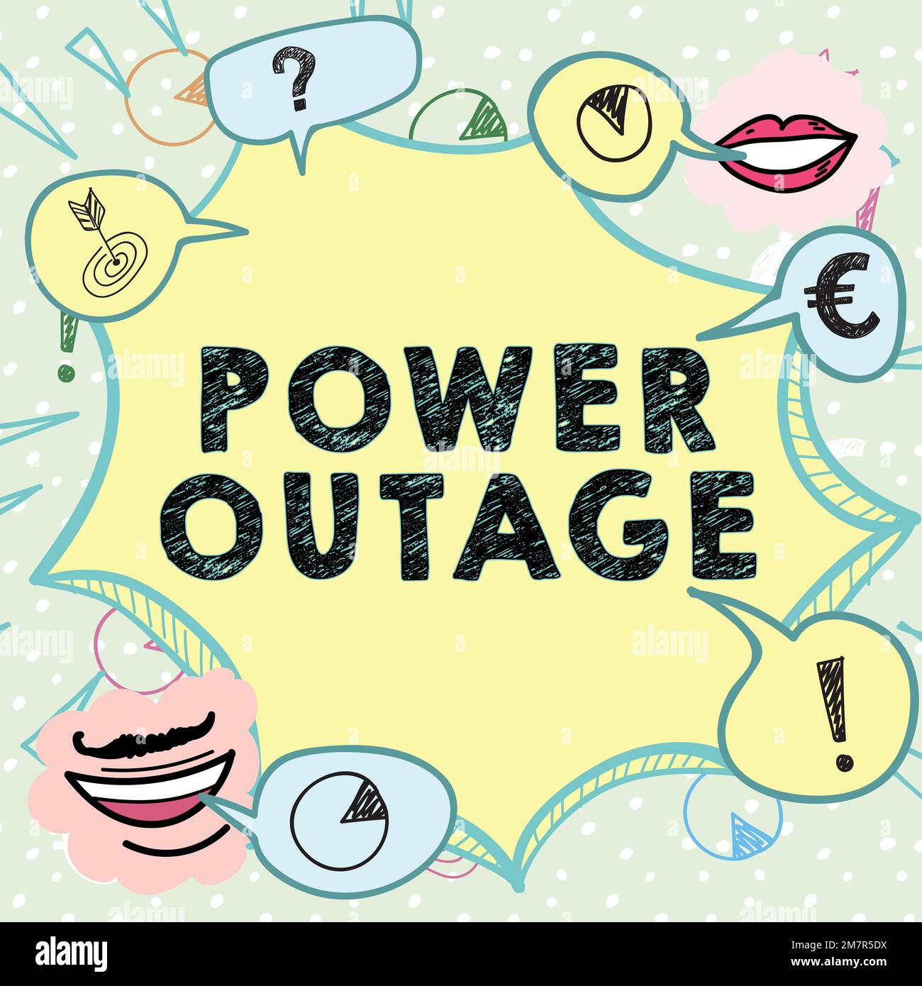 Text caption presenting Power Outage. Business approach The ability to ...