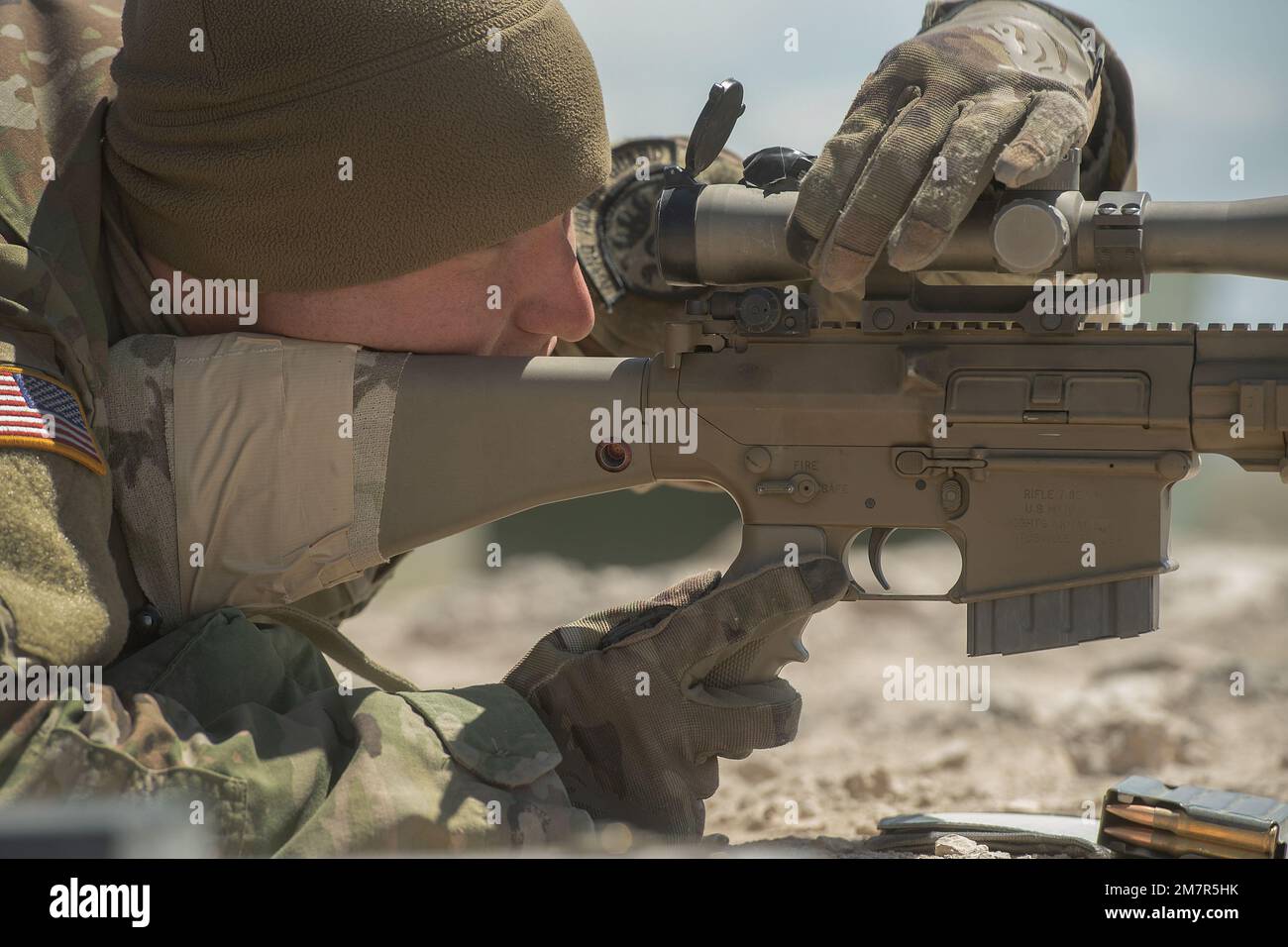 During firing exercises snipers frequently check target location ...