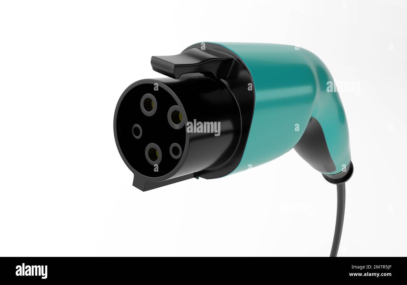 3d rendering EV Charger SAE J1772, Electric car ev type 1 charger Stock ...