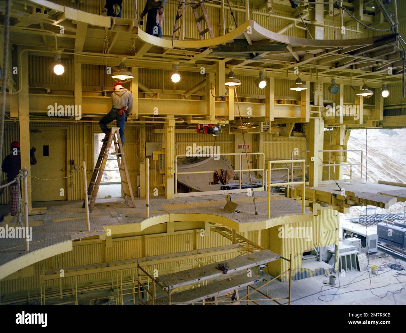 A southwest view showing the demolition of the interior of the Mobile ...
