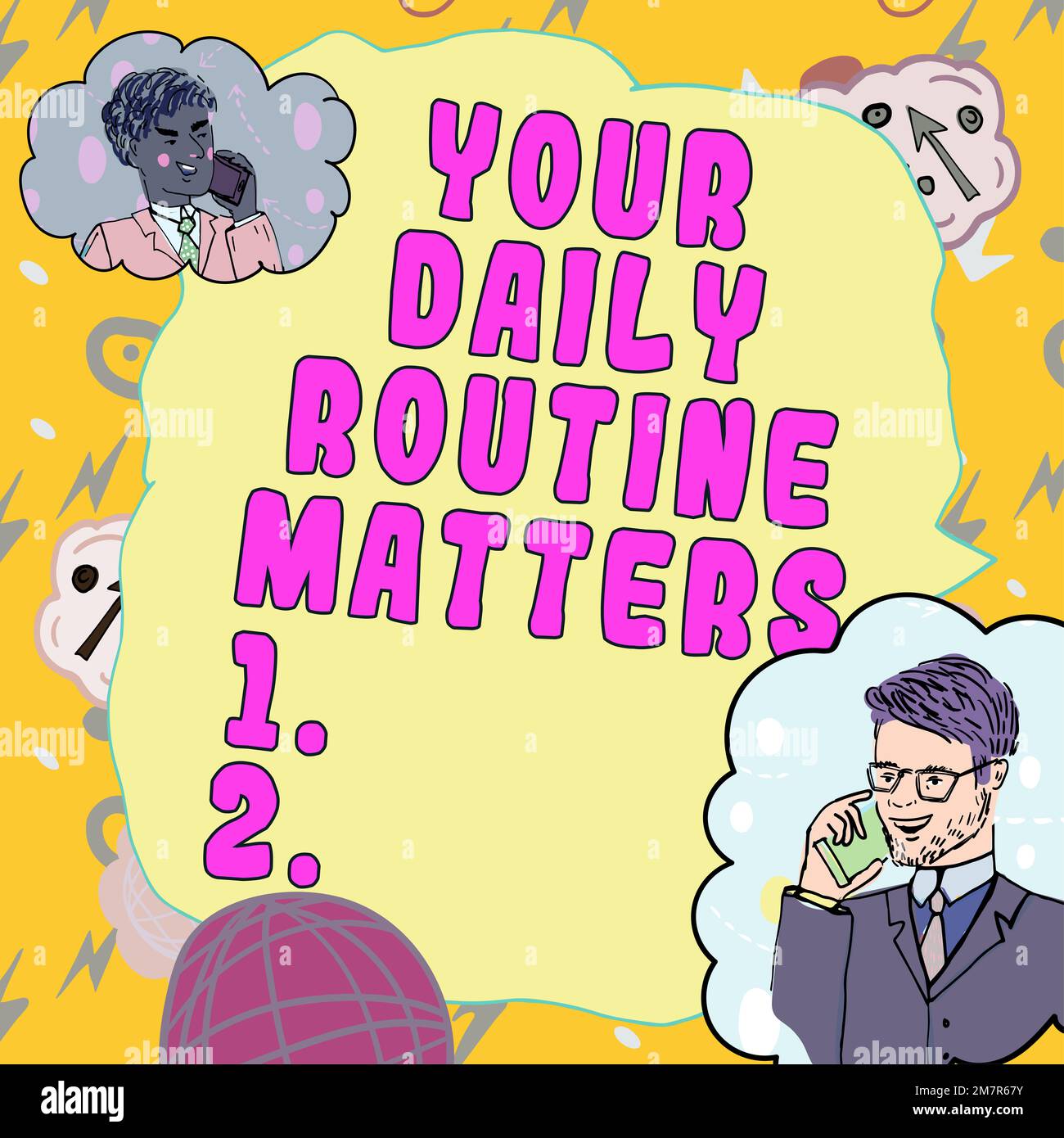 Conceptual caption Your Daily Routine Matters. Business idea Have good ...