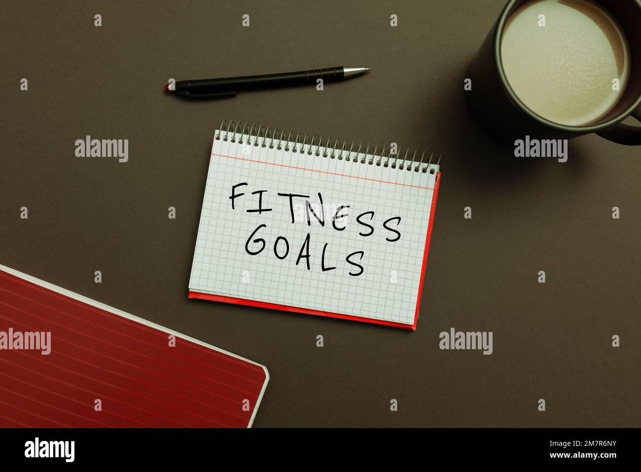 Sign displaying Fitness Goals. Word for Loose fat Build muscle Getting ...