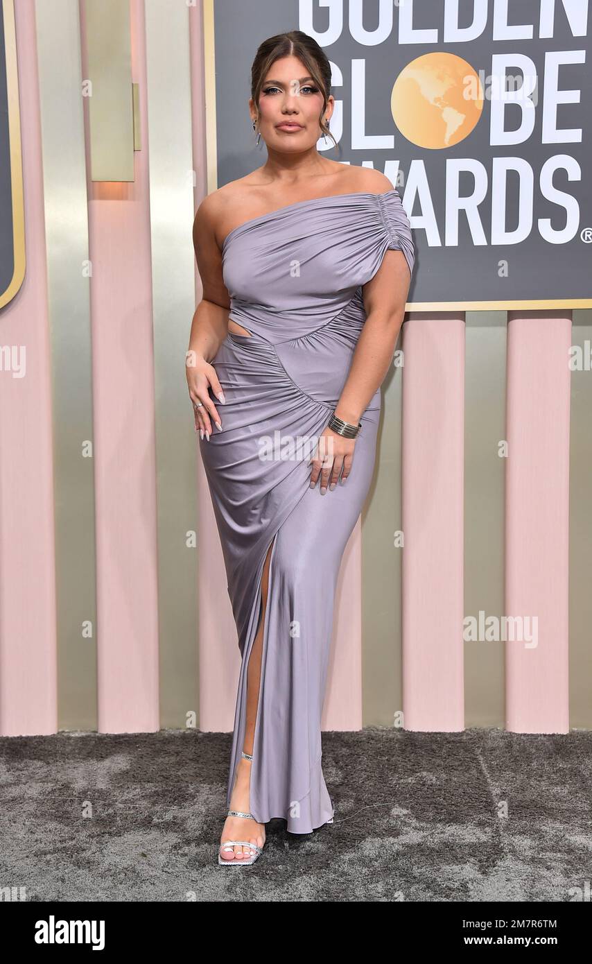 Robyn DelMonte arrives at the 80th annual Golden Globe Awards at the ...
