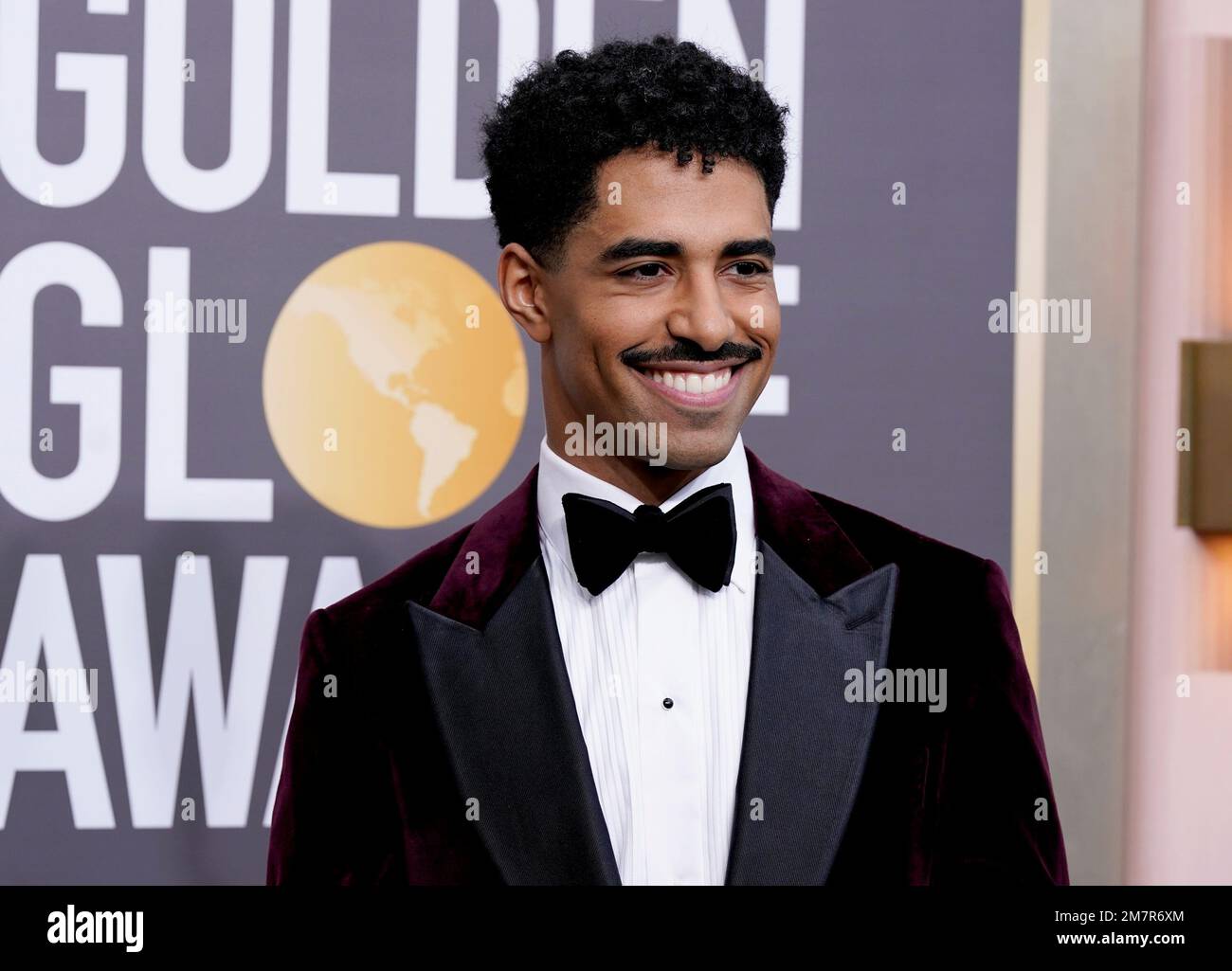 Boman Martinez-Reid arrives at the 80th annual Golden Globe Awards at ...
