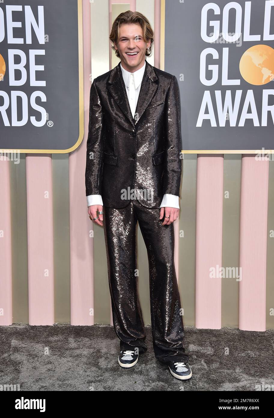 Davis Burleson arrives at the 80th annual Golden Globe Awards at the ...