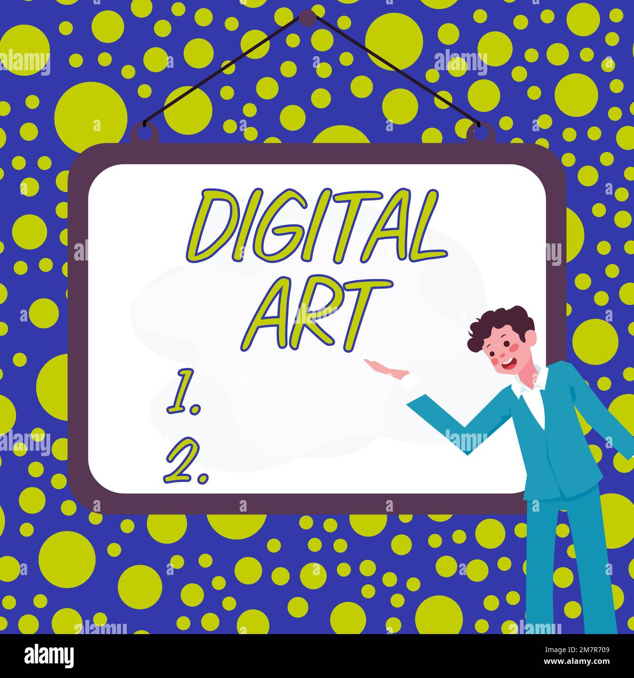 Text caption presenting Digital Art. Word for use of skill and creative ...