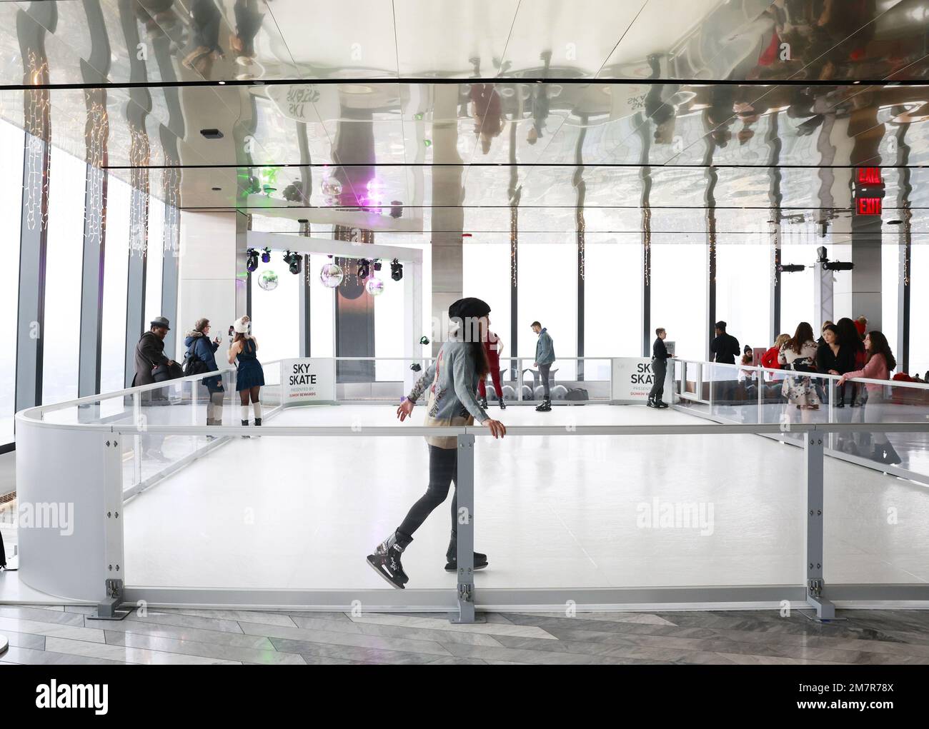 New York, United States. 09th Jan, 2023. Skaters enjoy the grand ...