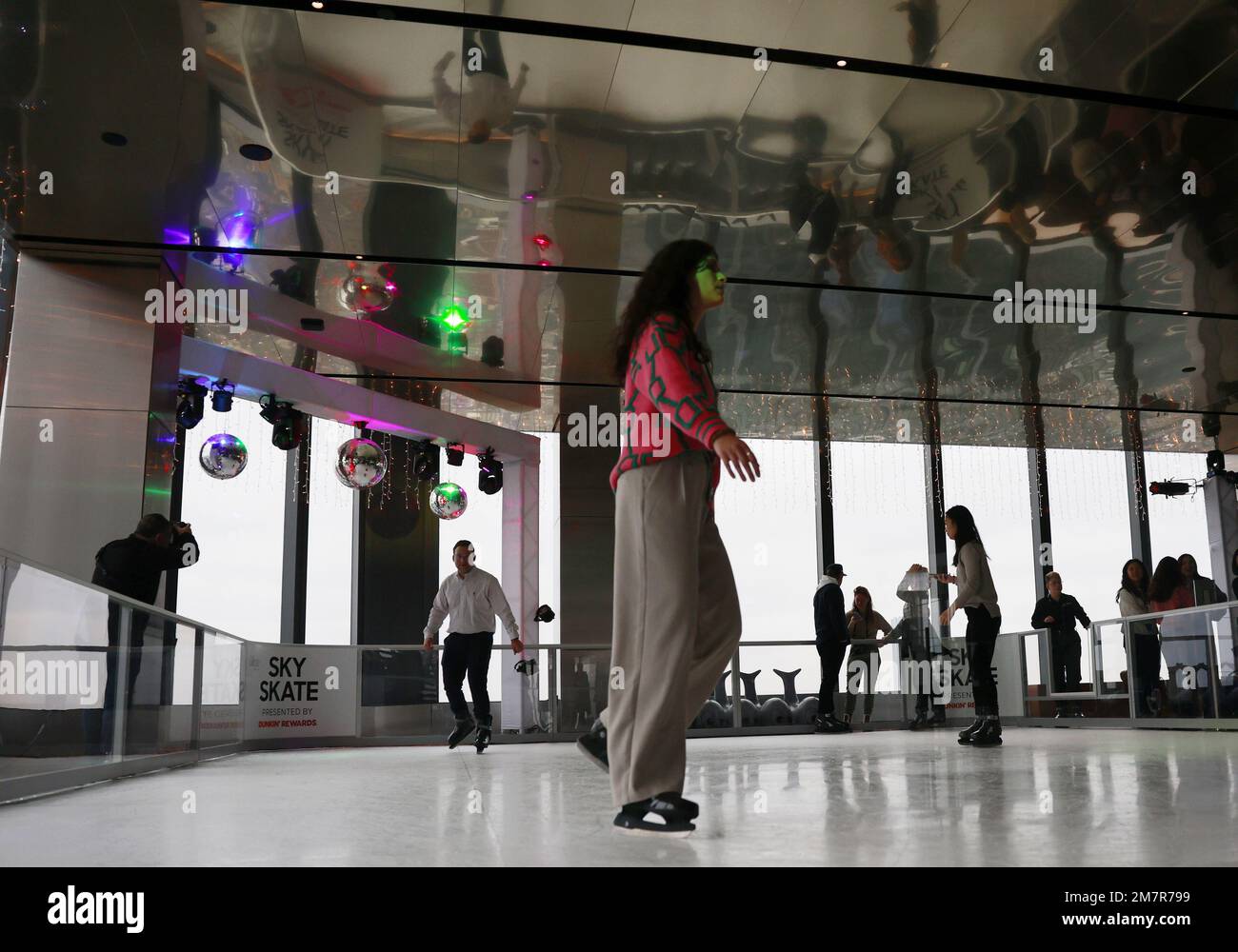 New York, United States. 09th Jan, 2023. Skaters enjoy the grand ...