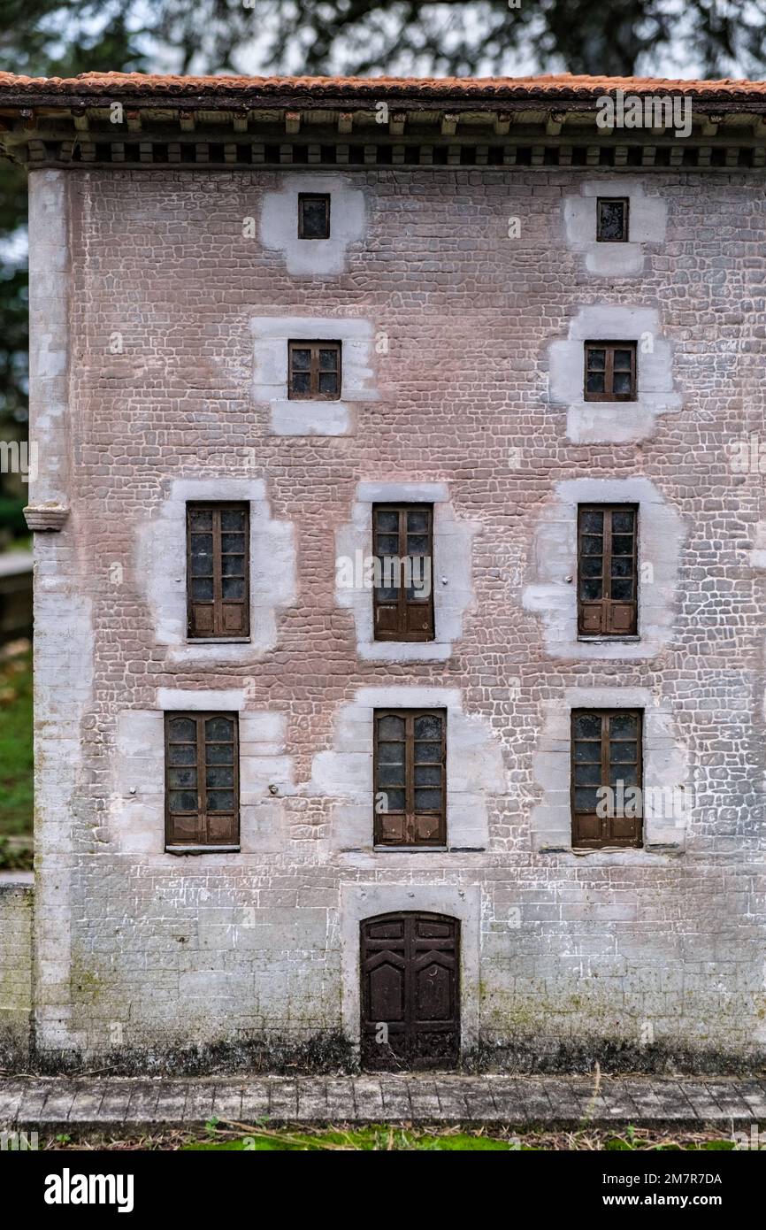 Miniature models of traditional Basque farmhouses, Spain Stock Photo ...