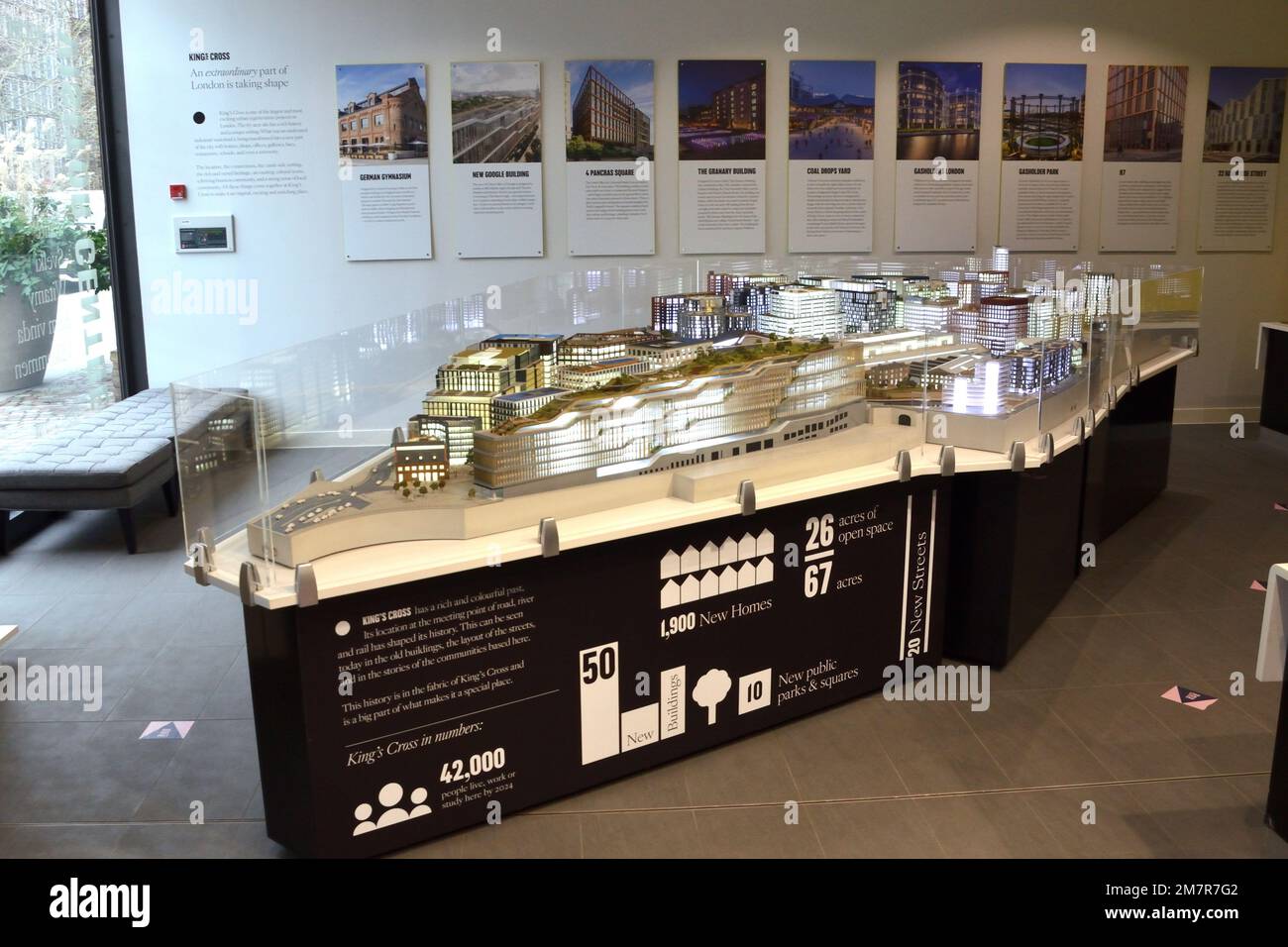 An architectural model of the King's Cross Estate redevelopment ...