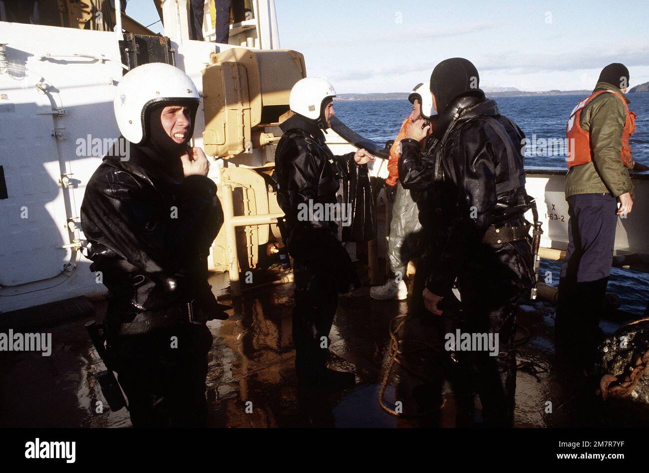 Navy paratroopers are aboard the Coast Guard ship Firebush after being ...