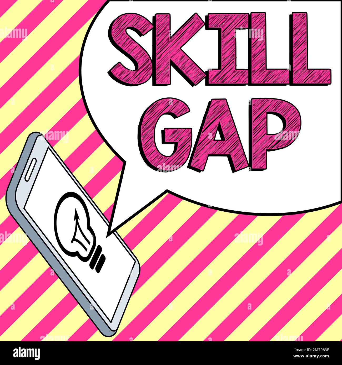 Inspiration showing sign Skill Gap. Business approach Refering to a ...
