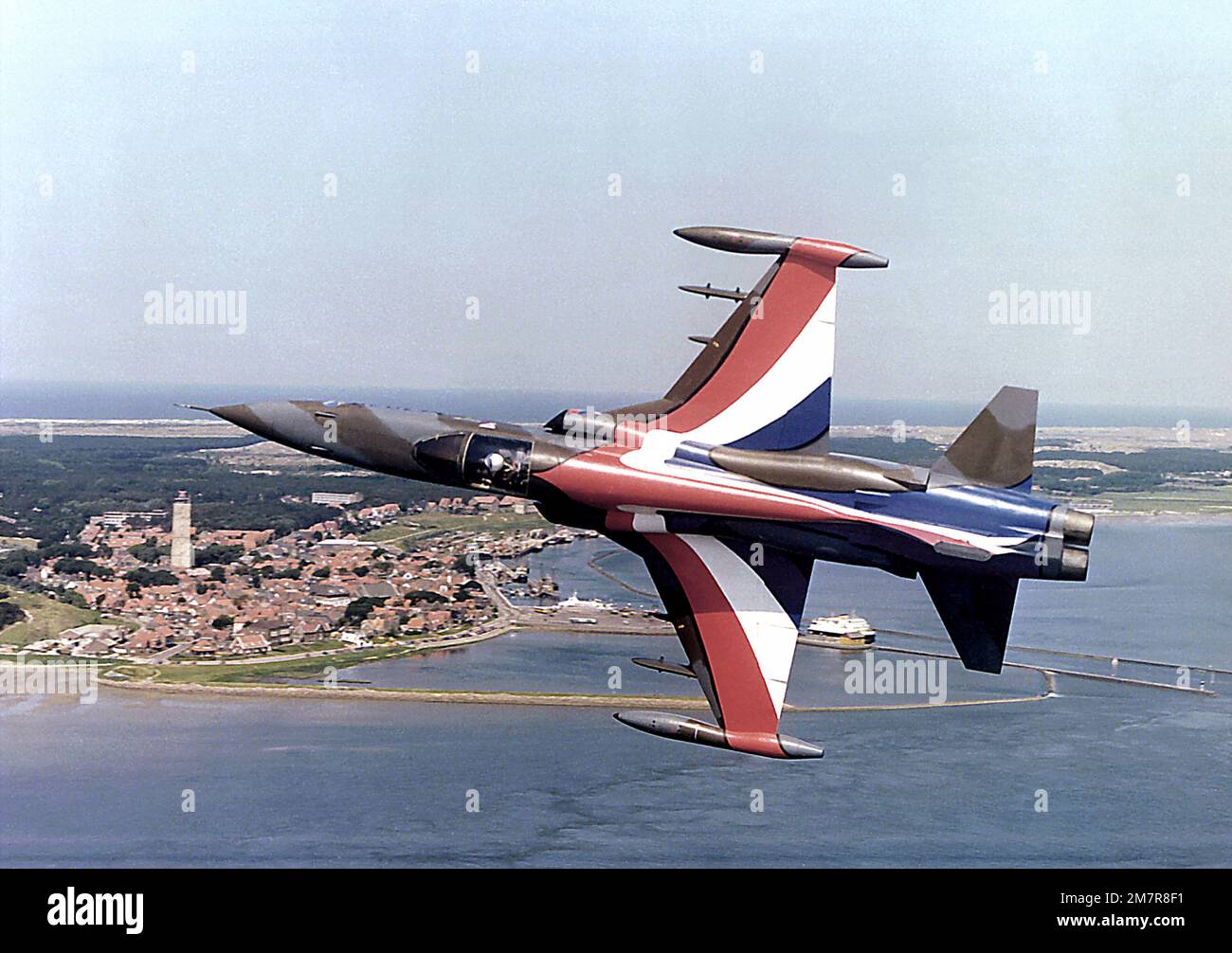 Top view of a Royal Netherlands Air Force NF-5 aircraft, flown by CPT ...