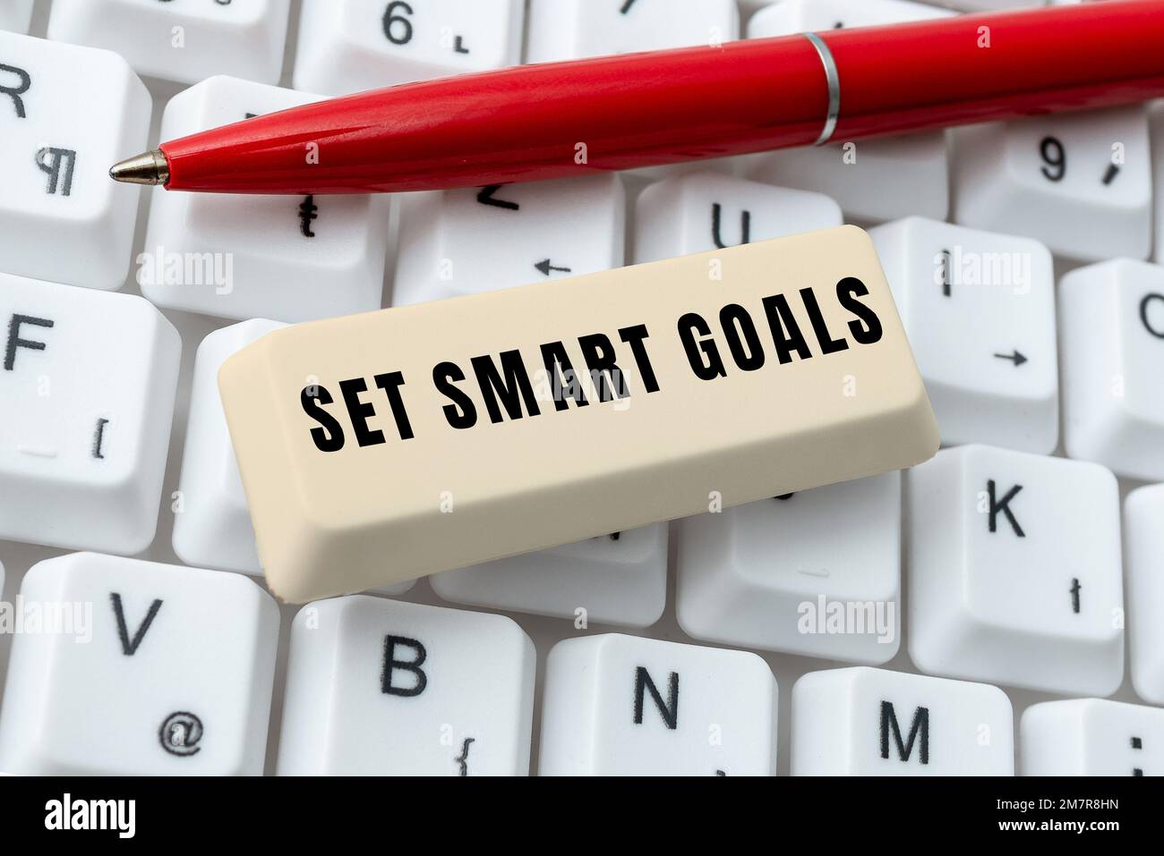 Handwriting text Set Smart Goals. Concept meaning Establish achievable ...