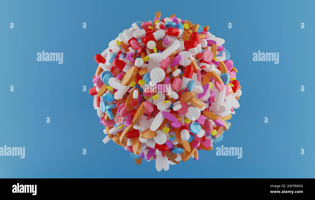 Flying 3d rendering spheres hi-res stock photography and images - Alamy