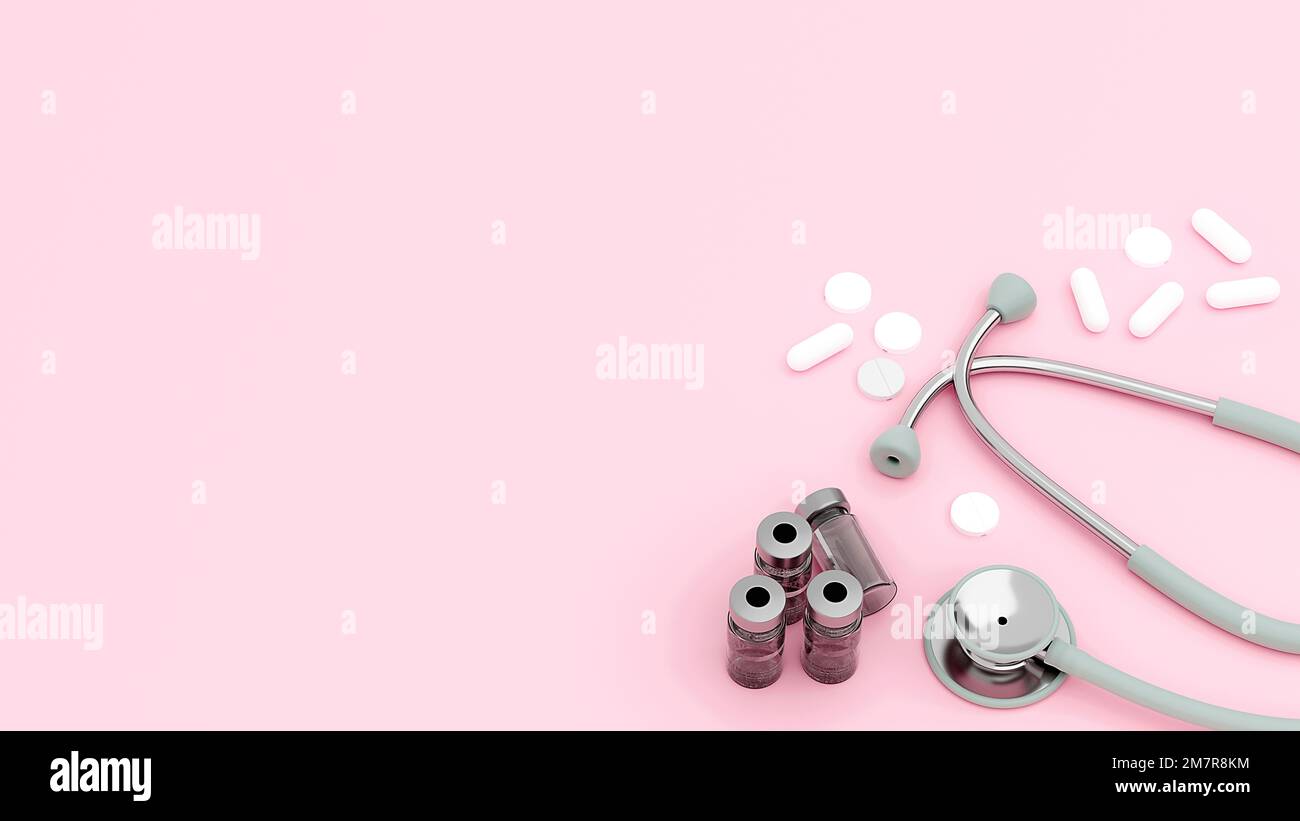 3D Rendering health insurance, expenses for good health. Pastel ...