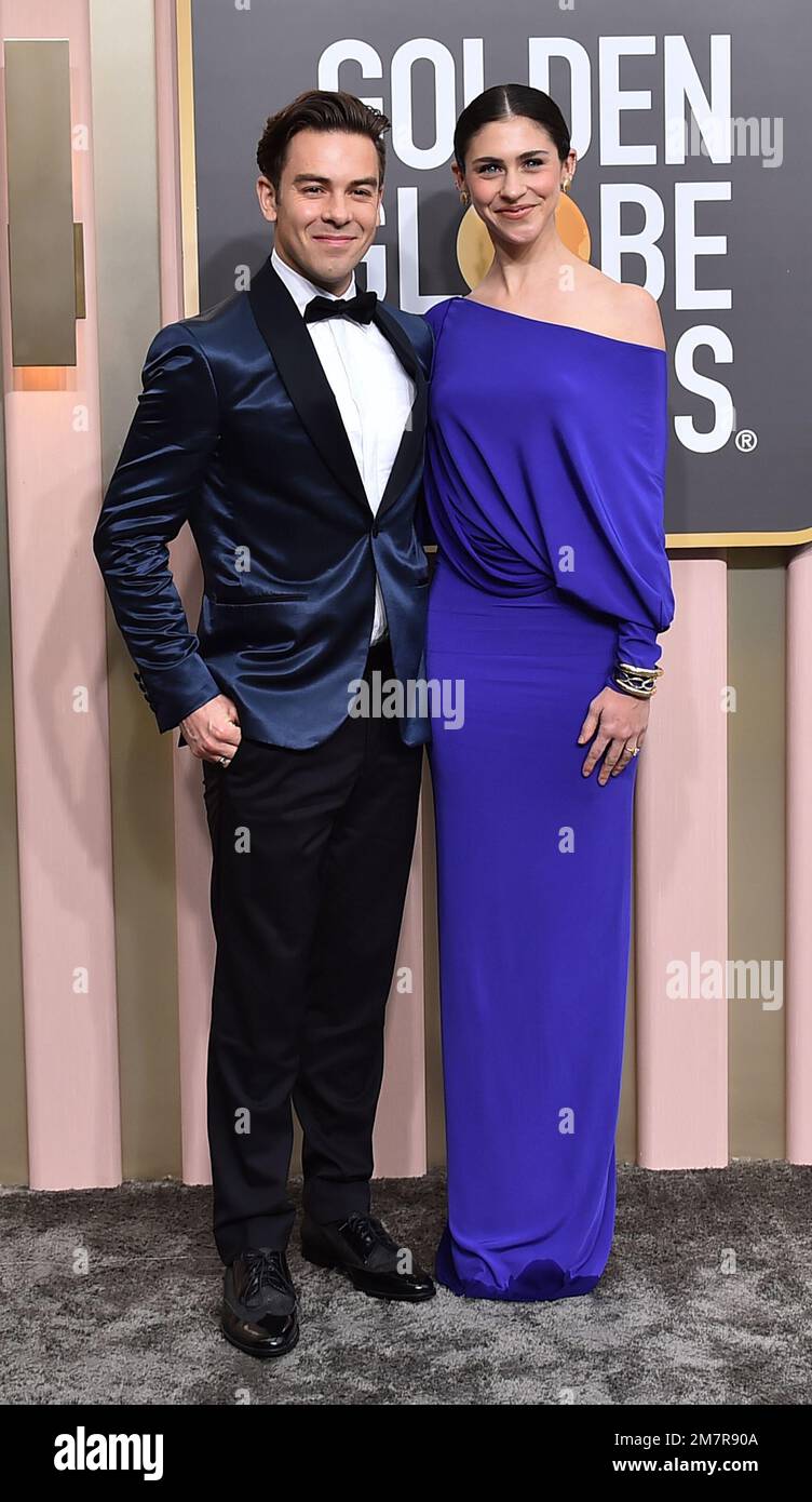 Cody Ko, left, and Kelsey Kreppel arrive at the 80th annual Golden ...