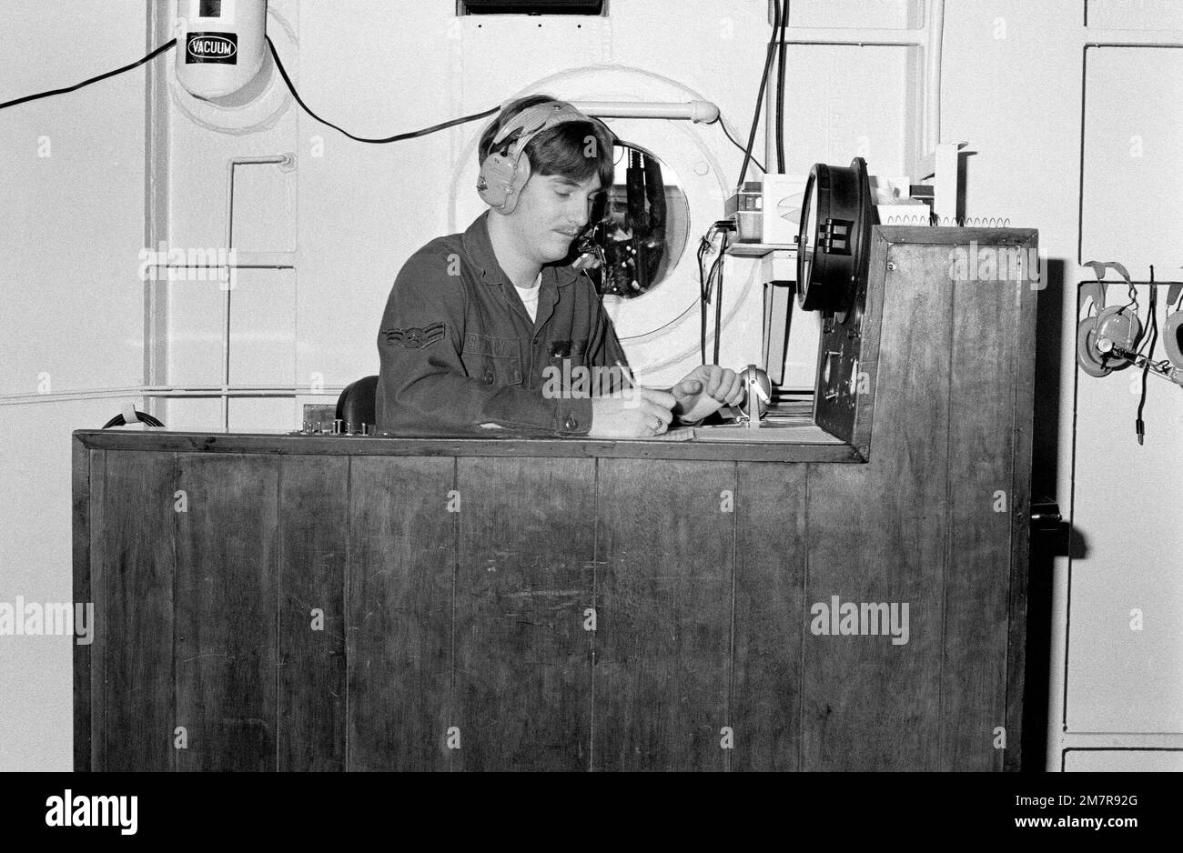 AIRMAN First Class Mark Stanley is the flight recorder for the altitude ...